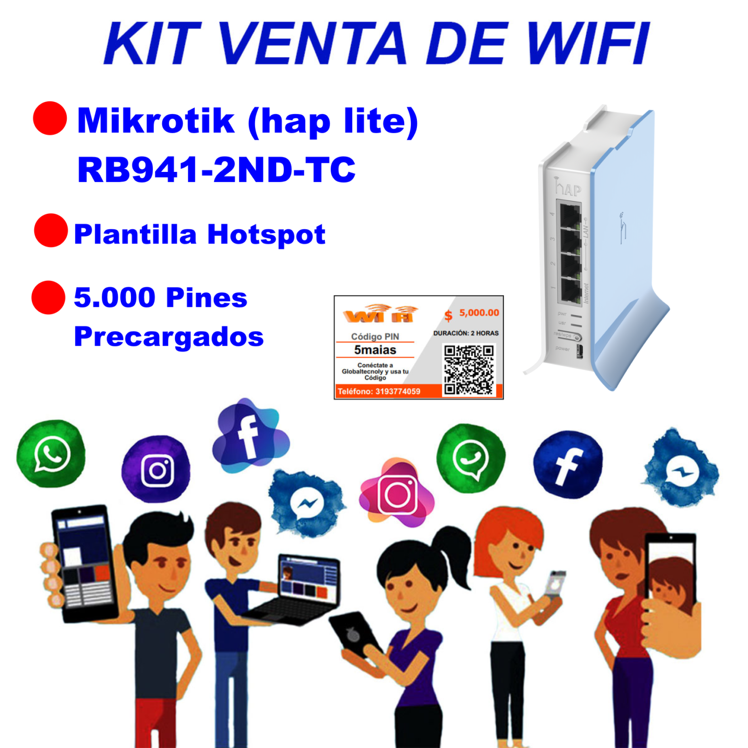 Vende Internet Por Fichas/Tickets con Mikrotik Hap Lite - Globaltecnoly