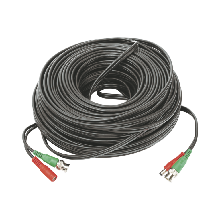 Cable Coaxial armado con conector BNC y Alimentación, longitud de 50 m ...